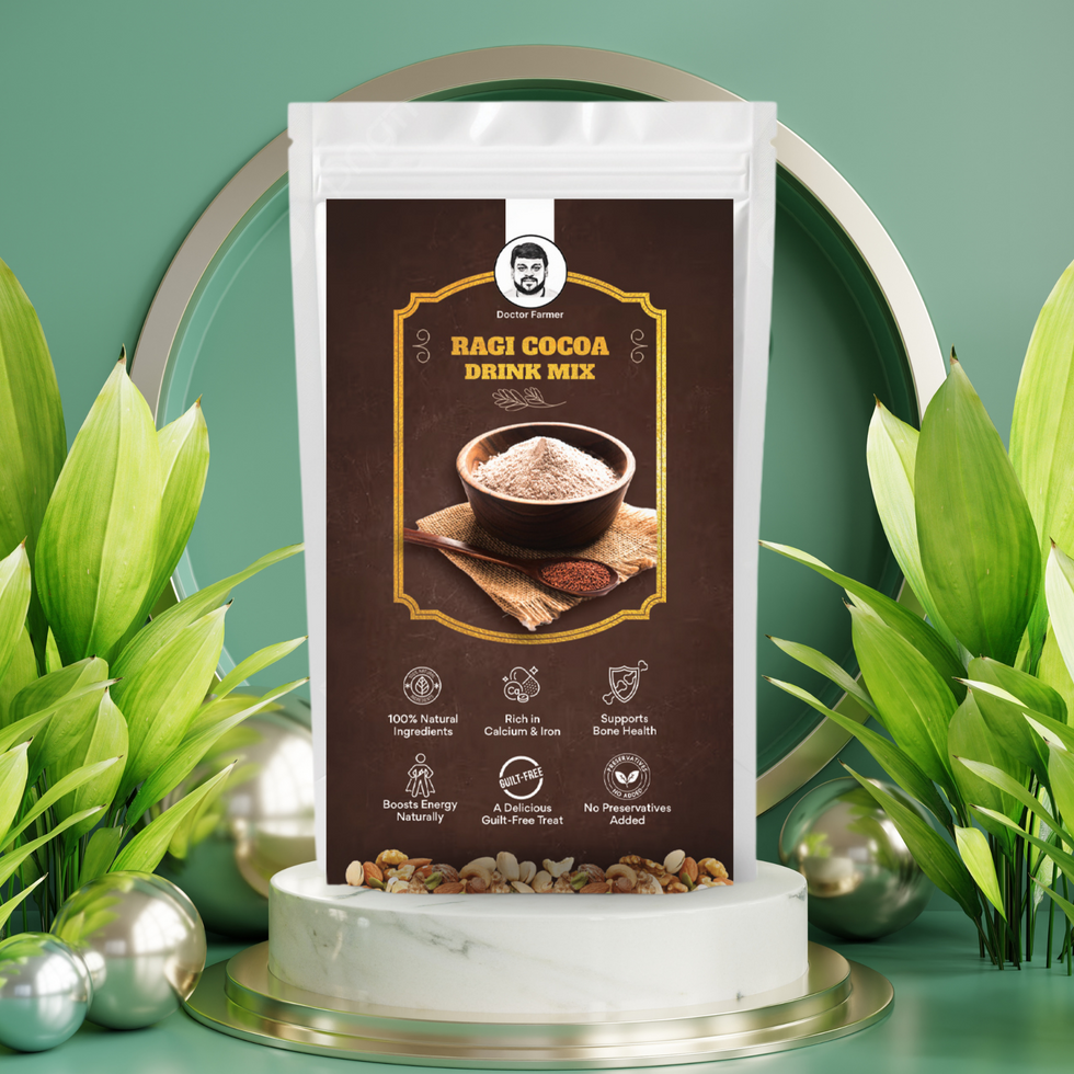 Doctor Farmer Ragi Cocoa Drink Mix, 250gms – True Food Store